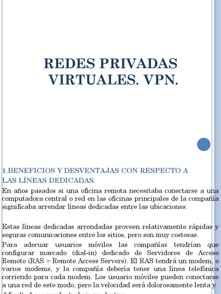 Redes Privadas Virtuales VPN | PDF | Red privada virtual | Estándares ...