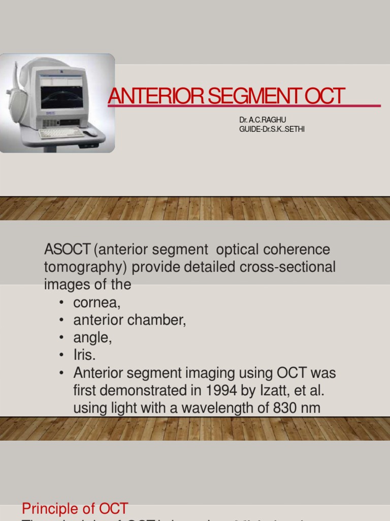 Anterior Segment Oct | Download Free PDF | Glaucoma | Cornea