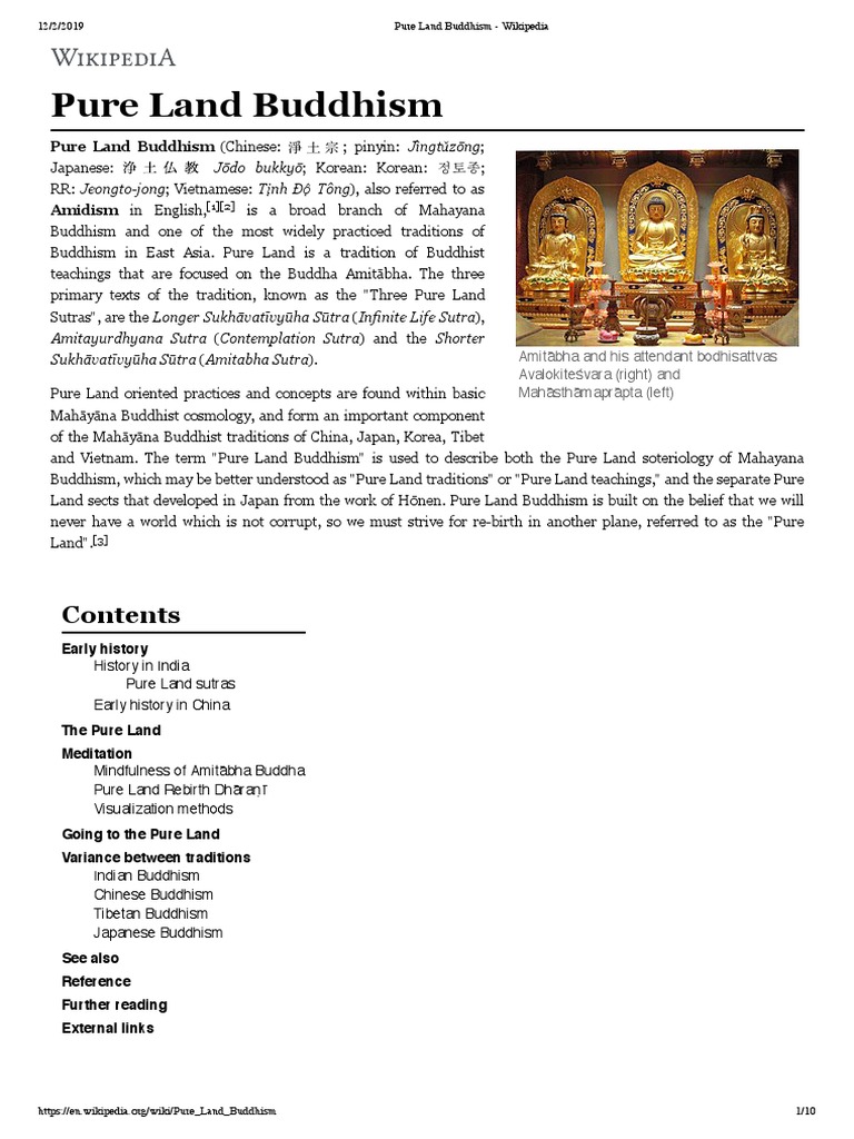 Pure Land Buddhism | PDF | Mahayana | Buddhist Meditation