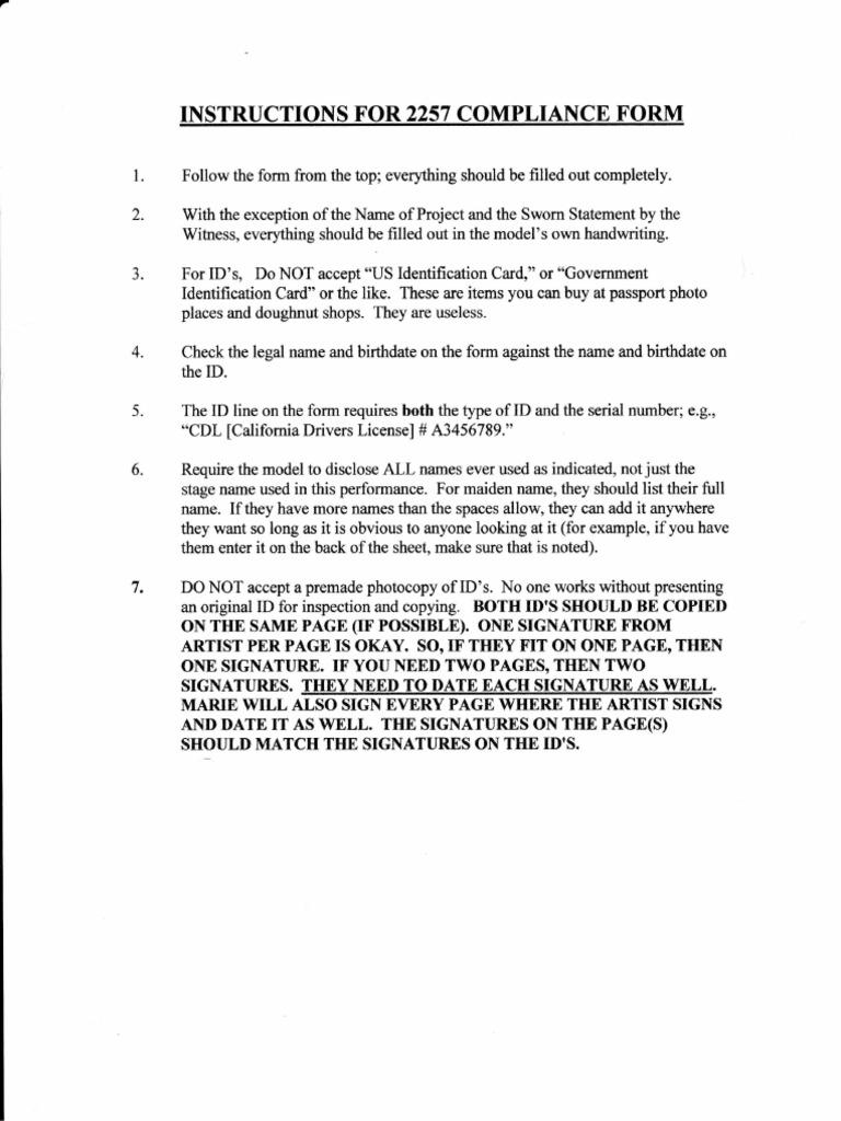 2257 Forms PDF | PDF