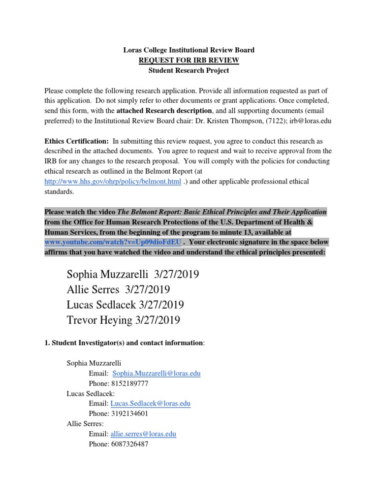 Irb Documents | PDF | Institutional Review Board | Consent