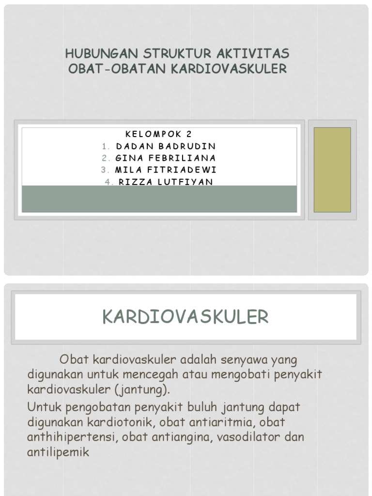 Hubungan Struktur Aktivitas Obat-Obatan Kardiovaskuler | PDF