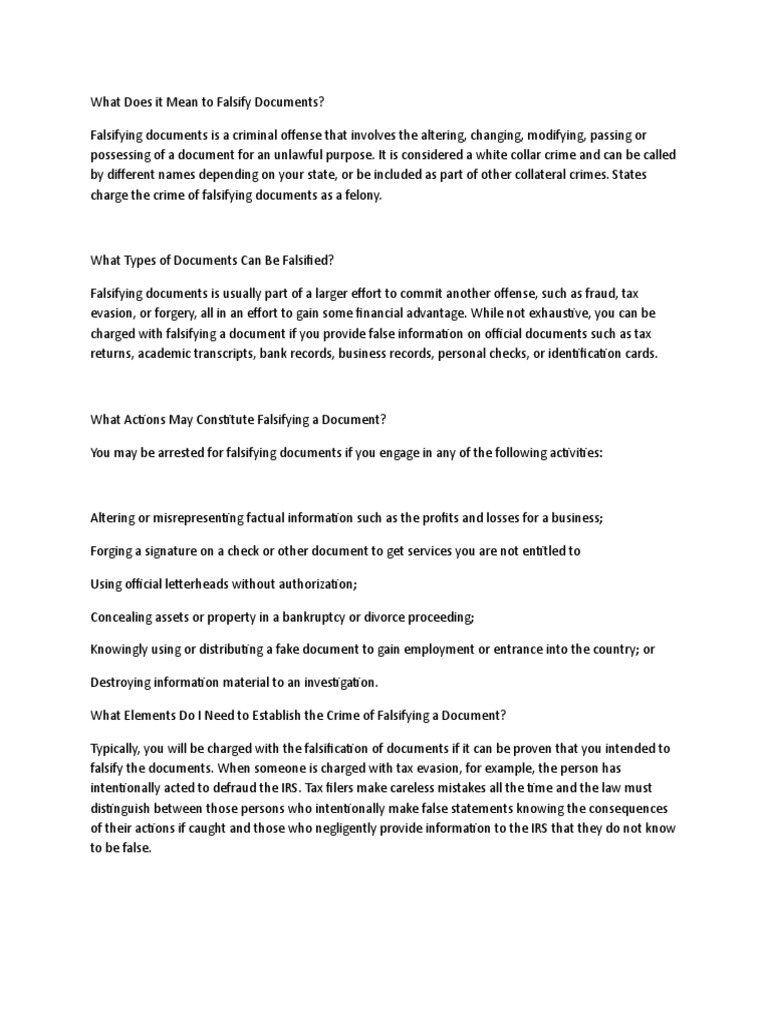 Falsified Documents | PDF | Forgery | Fraud