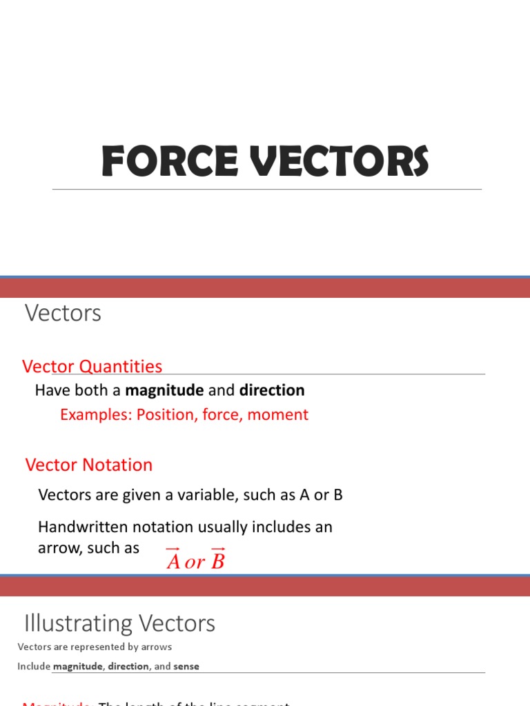 Chapter 2 Force Vectors Pdf Euclidean Vector Triangle