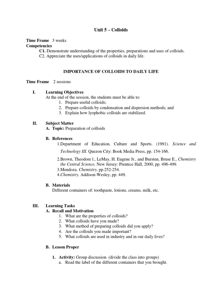 4 Importance of Colloids To Daily Life | PDF | Colloid | Emulsion