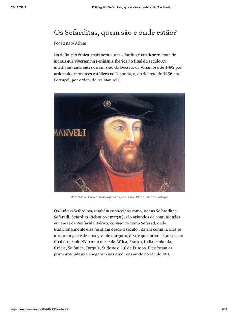 Os Sefarditas, Quem São e Onde Estão? | PDF | Judeus sefarditas | Judeus