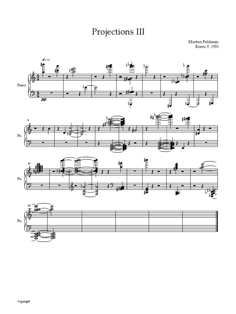 Morton Feldman Projections III | PDF