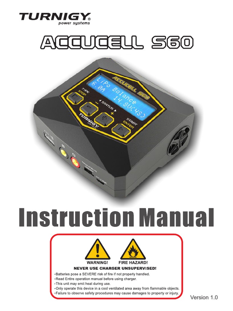 S60 Accucell | PDF | Battery Charger | Rechargeable Battery