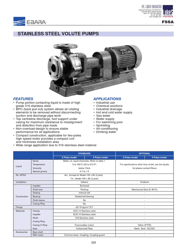 Mesin Pompa Ebara | PDF | Bearing (Mechanical) | Pump
