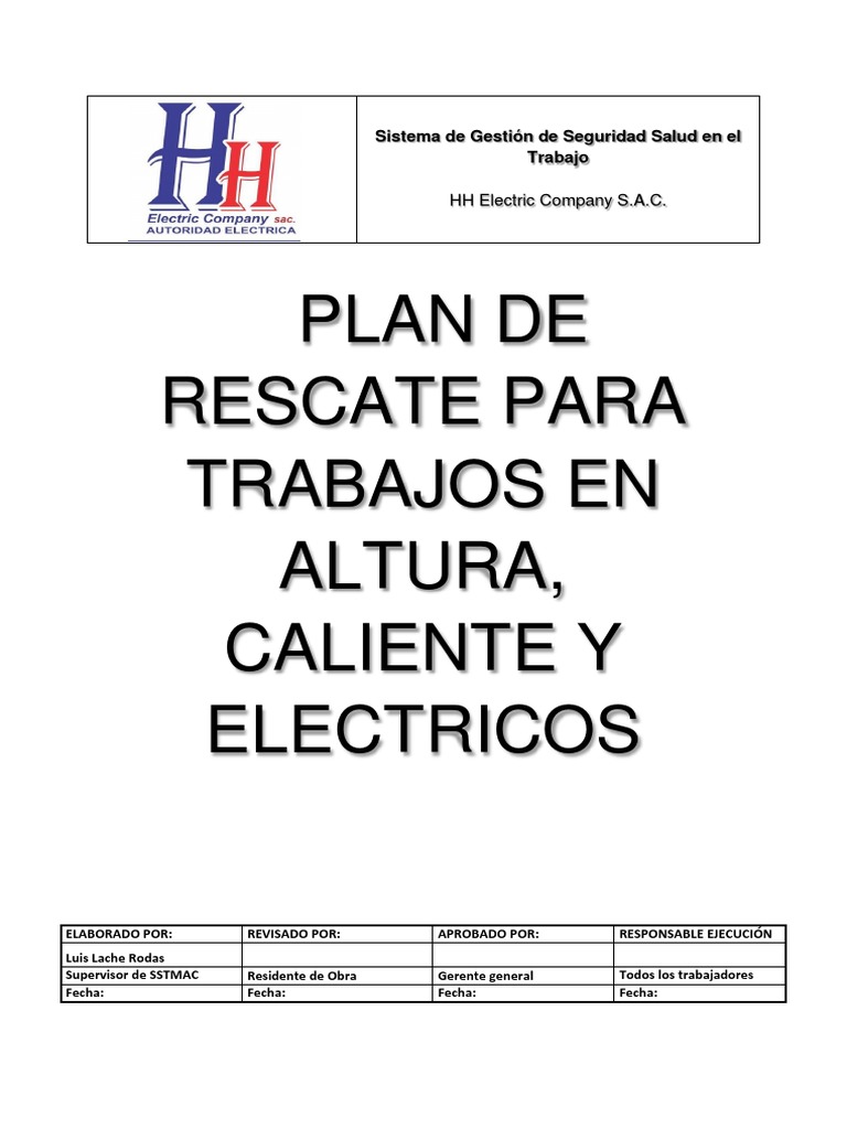 PLAN DE RESCATE.docx | Primeros auxilios | Reanimación cardiopulmonar