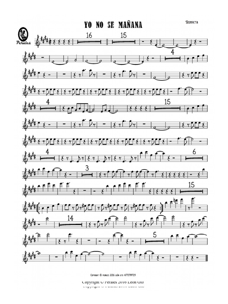 Yo No Se Mañana Trompeta 1 | PDF