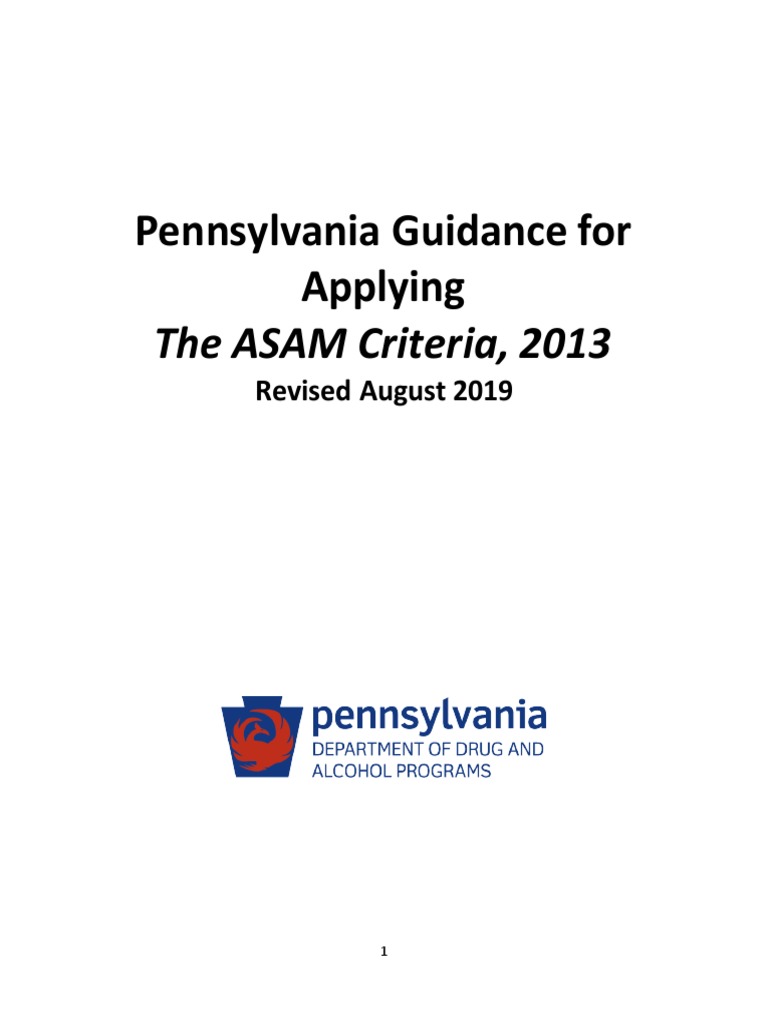 ASAM Application Guidance 8 2019 | PDF | Substance Use Disorder ...