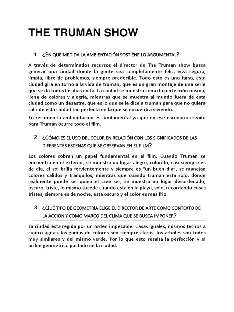 The Truman Show | PDF | Platón | Science