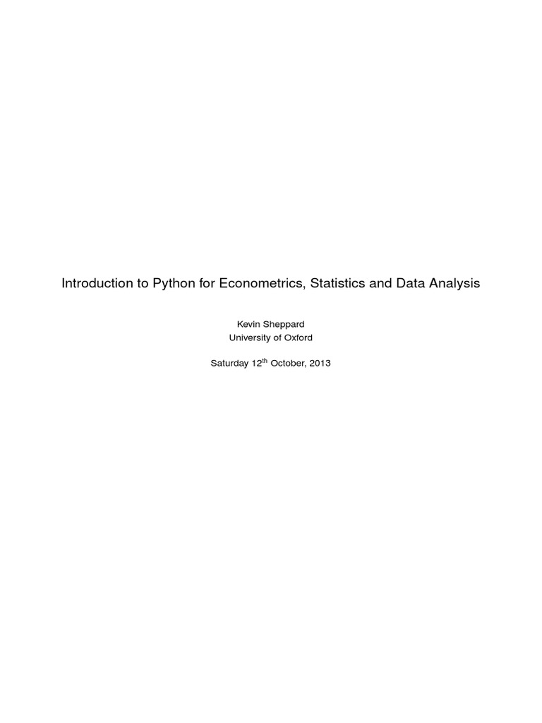 Introduction To Python For Econometrics Pdf Pdf Command Line Interface Python Programming