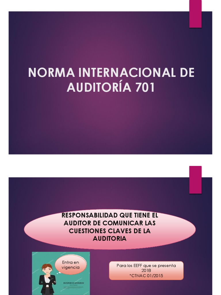 NIA 701 Cuestiones Clave de Auditoria | PDF | Auditoría | Contralor