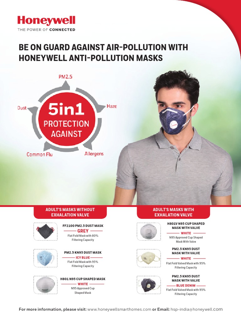 Honeywell Pollution Mask Flyer 3 | PDF | Filtration | Air Pollution