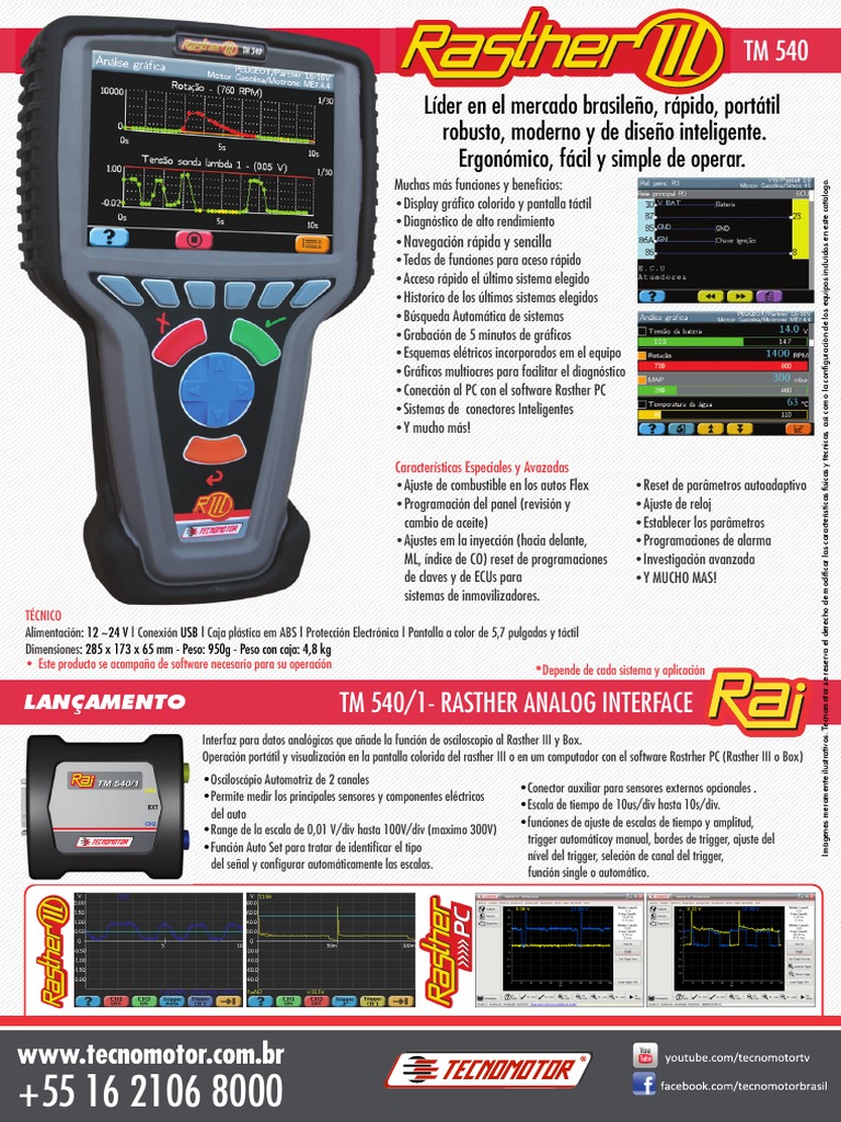 Scanner TM 540 Rasther III | PDF | Monitor de computadora | Ordenador portátil