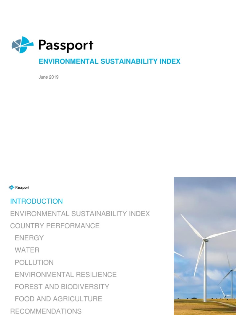 Environmental Sustainability Index PDF | PDF | Drinking Water ...