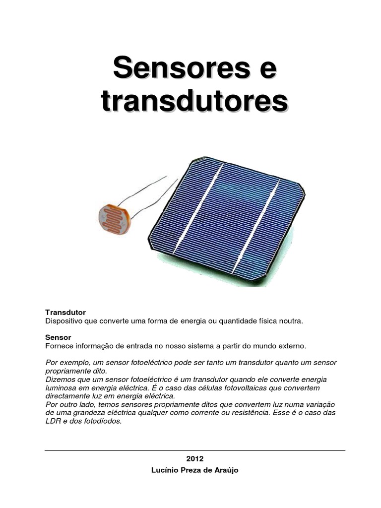 Sensores e Transdutores - Resumo | PDF | Rede elétrica | Relé