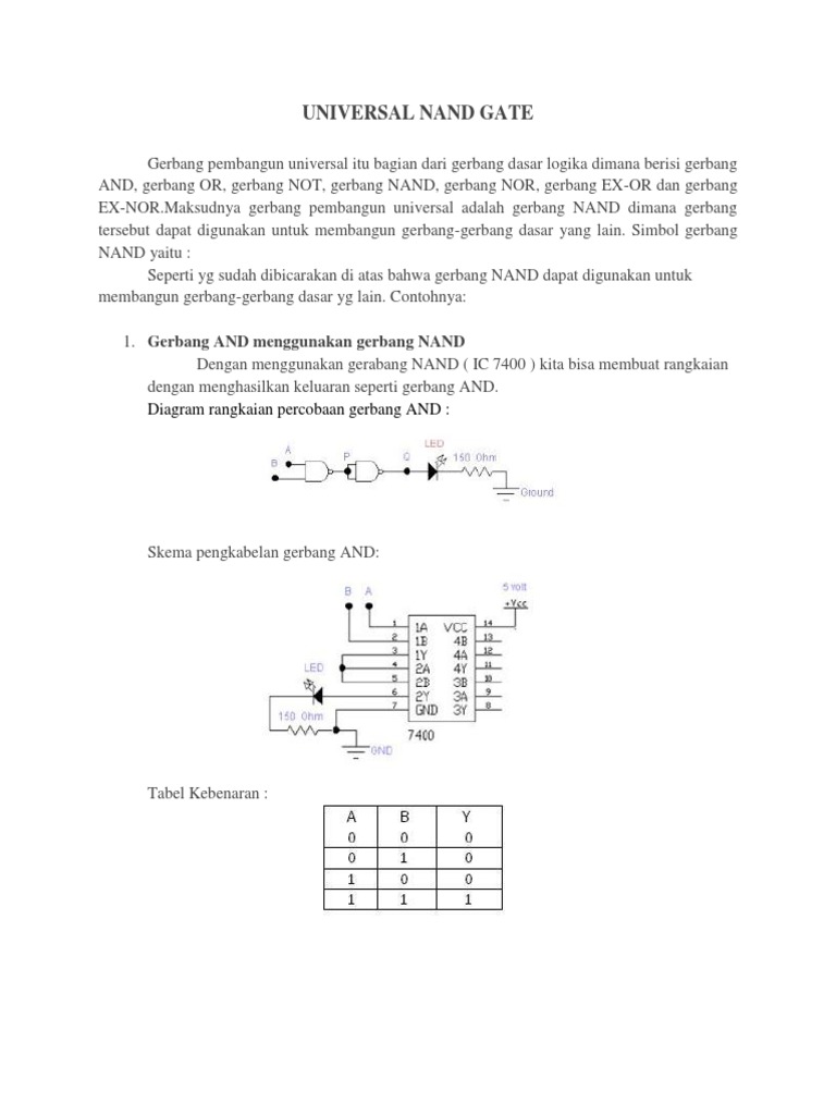 Universal Nand Gate | PDF