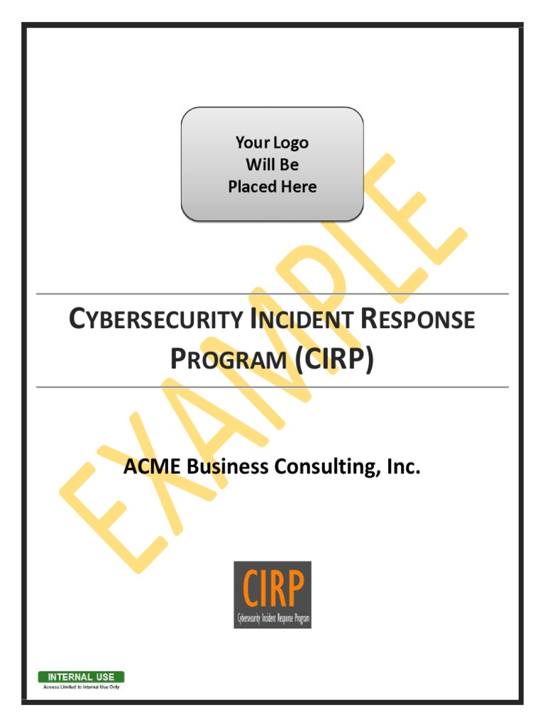 Example Cybersecurity Incident Response Program Cirp | PDF | Incident ...
