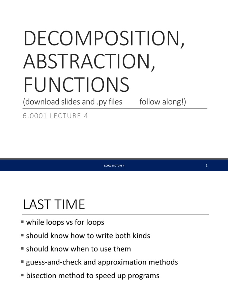 MIT6 0001F16 Lec4 PDF | PDF | Scope (Computer Science) | Parameter (Computer Programming)