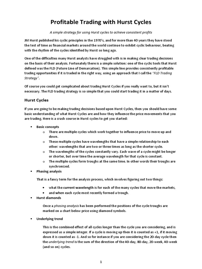Trading Hurst Cycle | PDF | Wavelength | Financial Markets