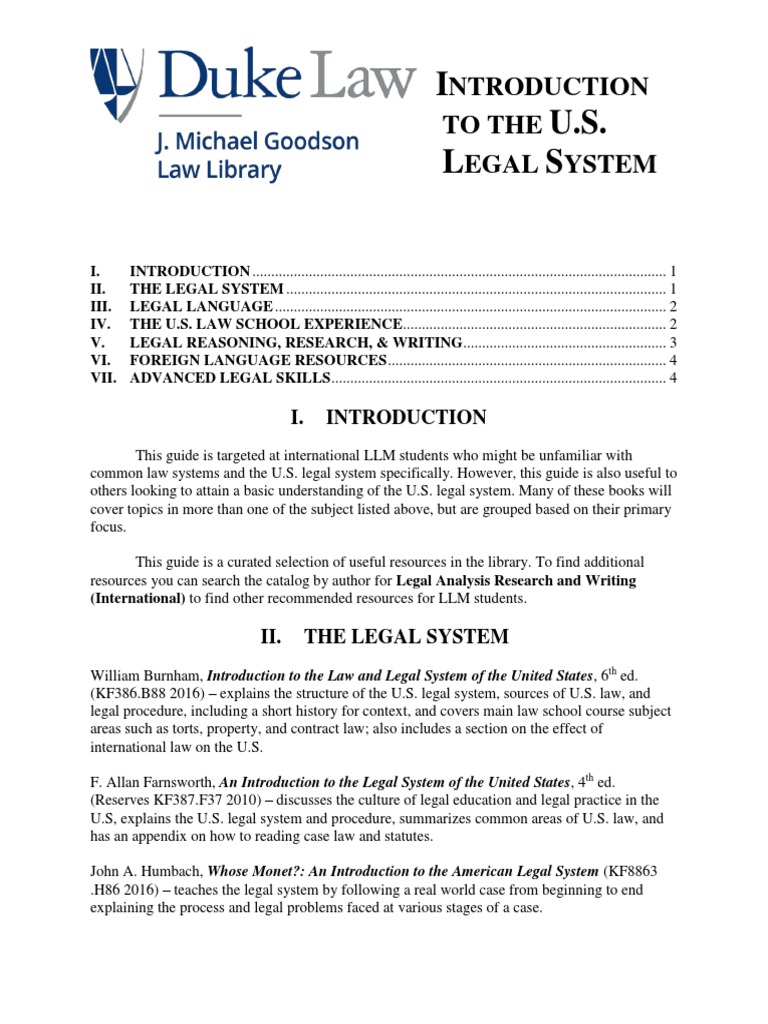 Us Legal System | PDF | Law Of The United States | Judiciaries