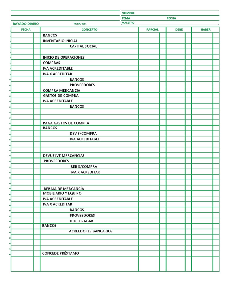 Rayado Diario CPXD | PDF