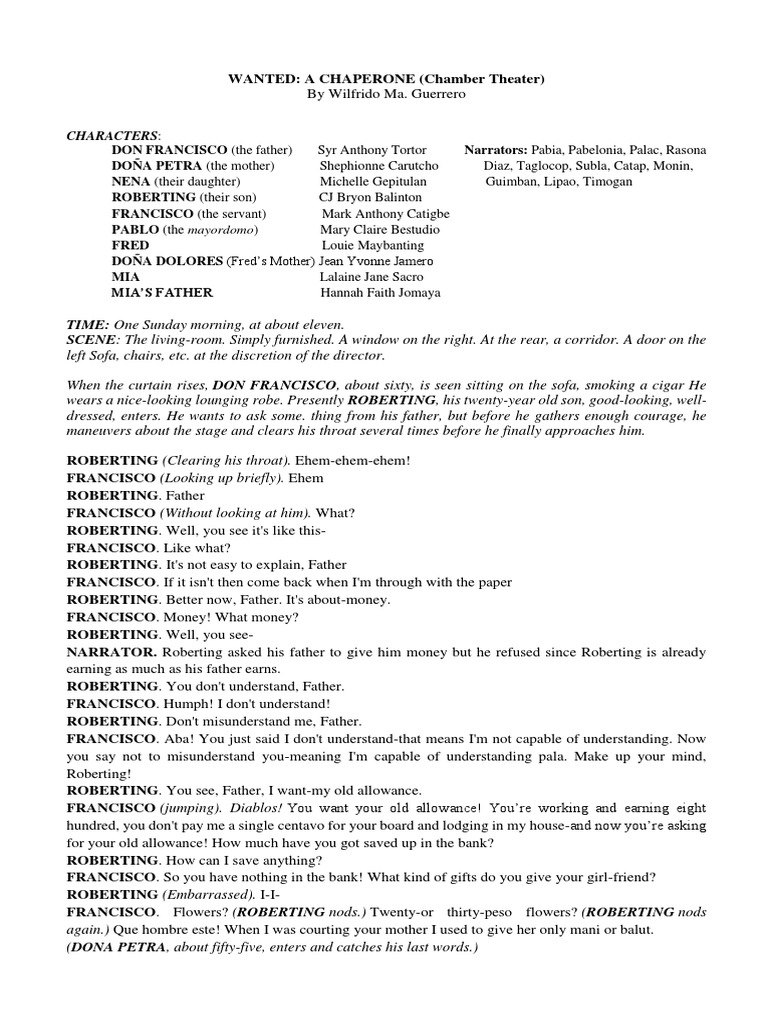 Wanted: A Chaperone for Nena | PDF
