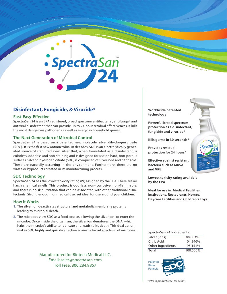 SpectraSan 24 Product Information | PDF | Disinfectant | Methicillin ...