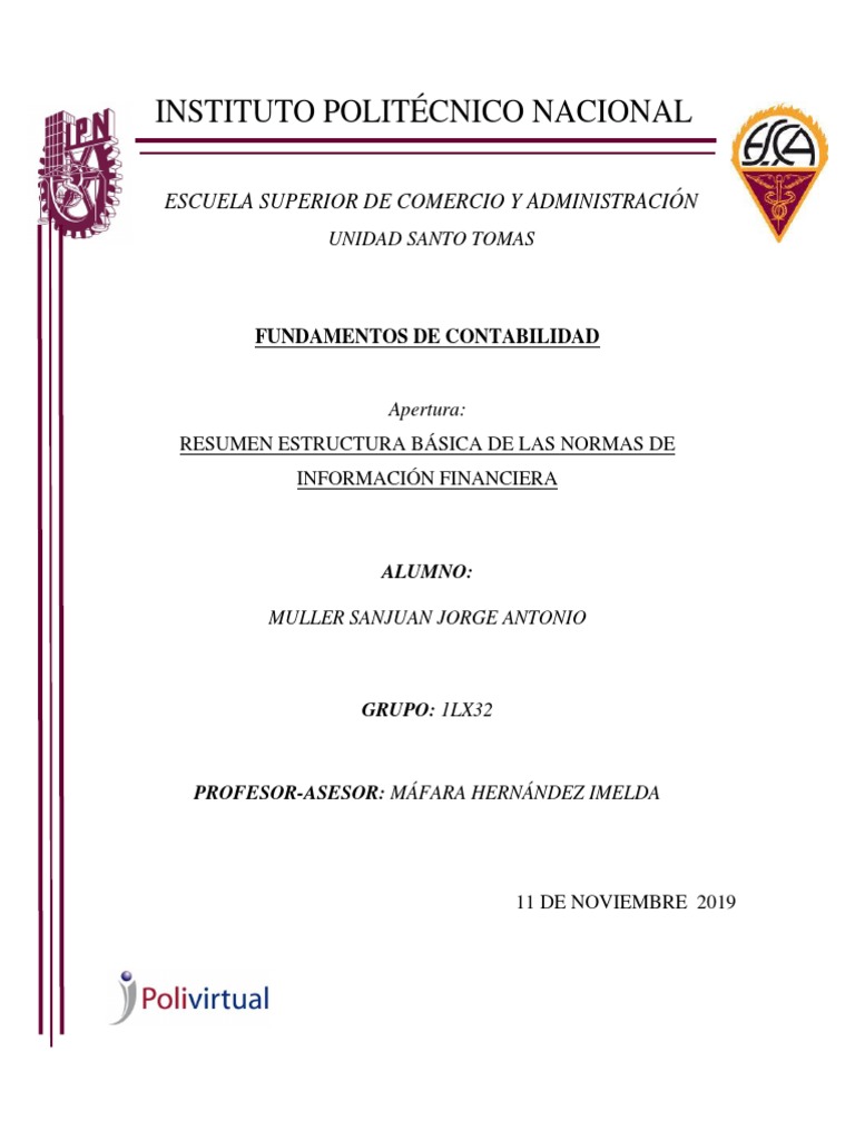 Fucon - U1 - Act1 - Estructura Básica de Las Normas de Información ...