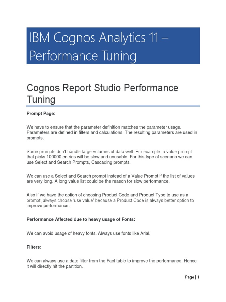 Performance Tuning | PDF | Databases | Data