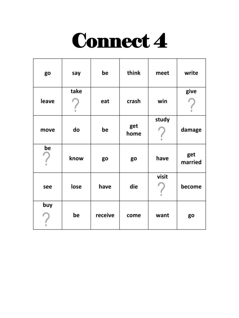 Connect 4 Game Actions List | PDF