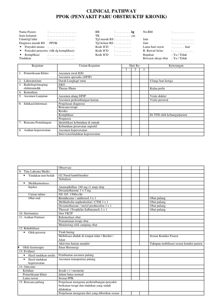 Clinical Pathway COPD | PDF