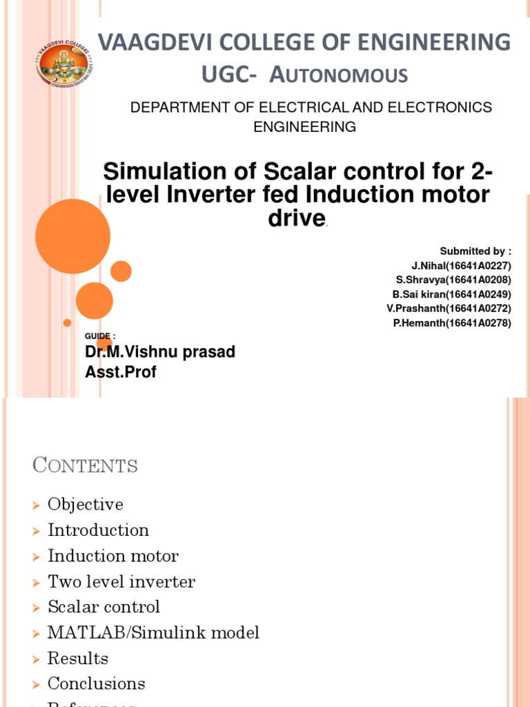 Scalar Control For 2level Inverter Fed IM Drive | PDF | Power Inverter | Electric Motor
