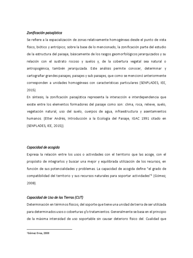 ZONIFICACION | PDF | Paisaje | Servicios de ecosistema