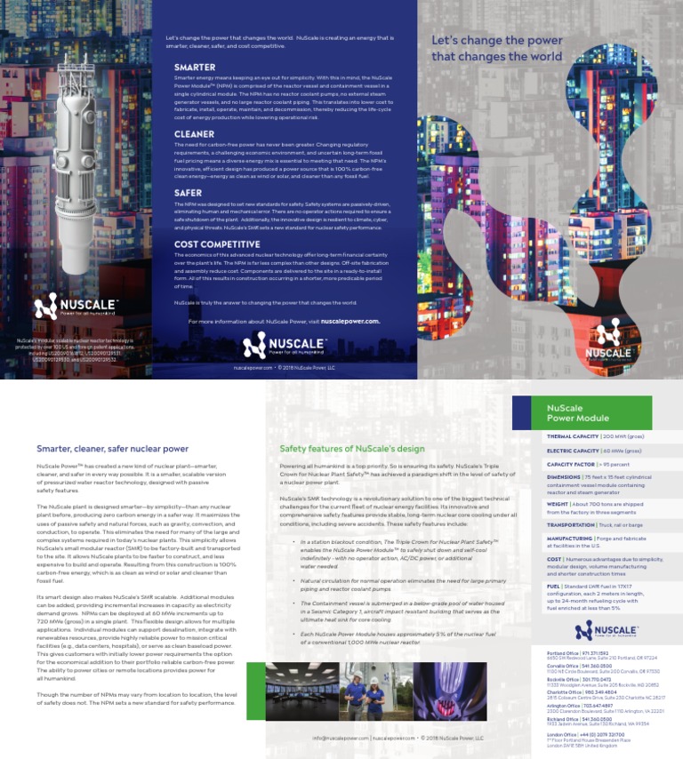 NuScale Brochure | PDF | Power Station | Nuclear Power