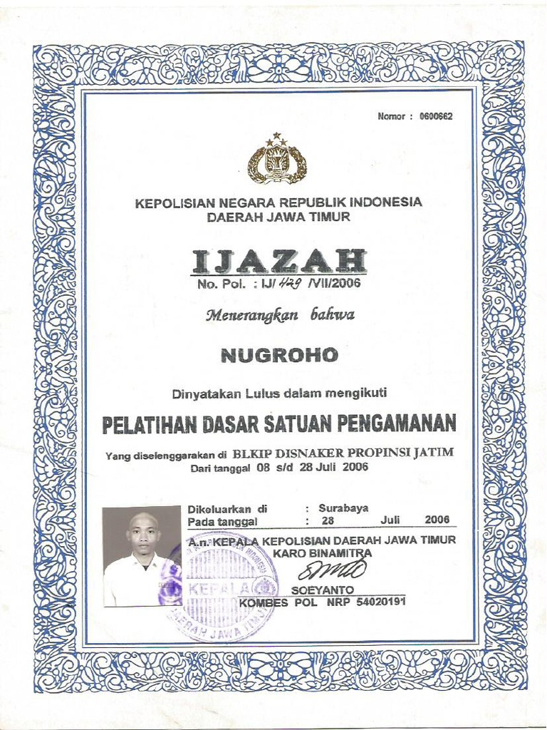 Ijazah Gada Pratama Nugroho PDF | PDF