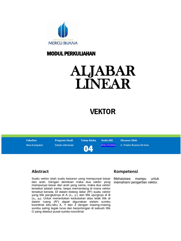 Modul 4 Vektor | PDF