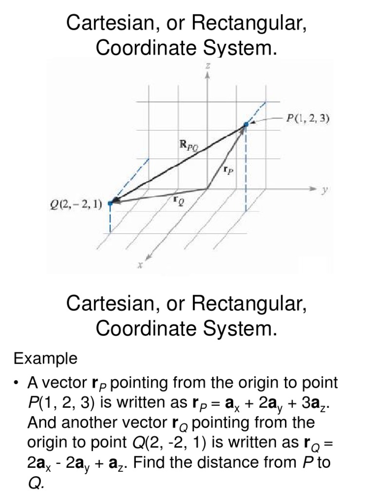 Vector Analysis Sample Problem Pdf Coordinate System Euclidean Vector