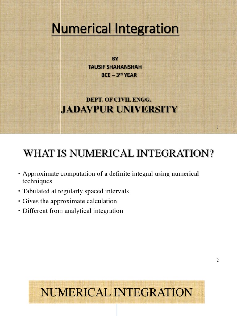 Numerical Integration | PDF | Integral | Mathematical Analysis
