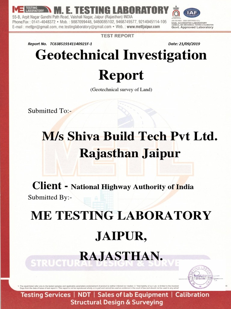 SPT Report PDF | PDF | Soil | Natural Materials