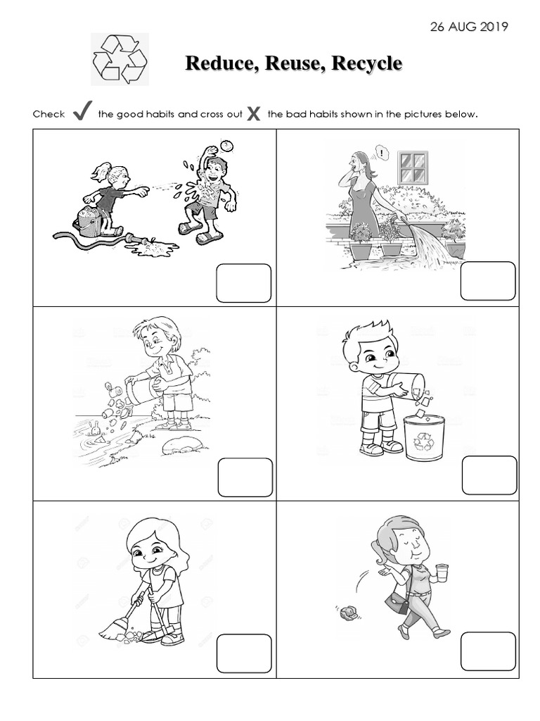 Good Habits And Bad Habits Worksheet