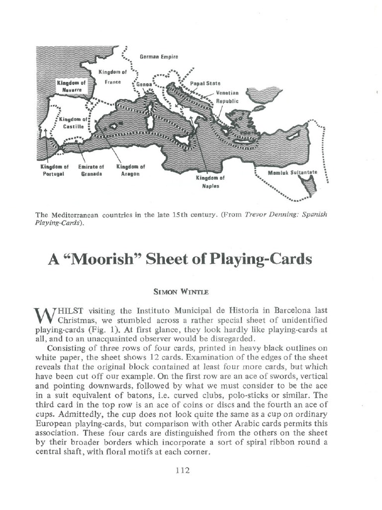 A Moorish Sheet of Playing Cards | PDF | Playing Cards | Moors