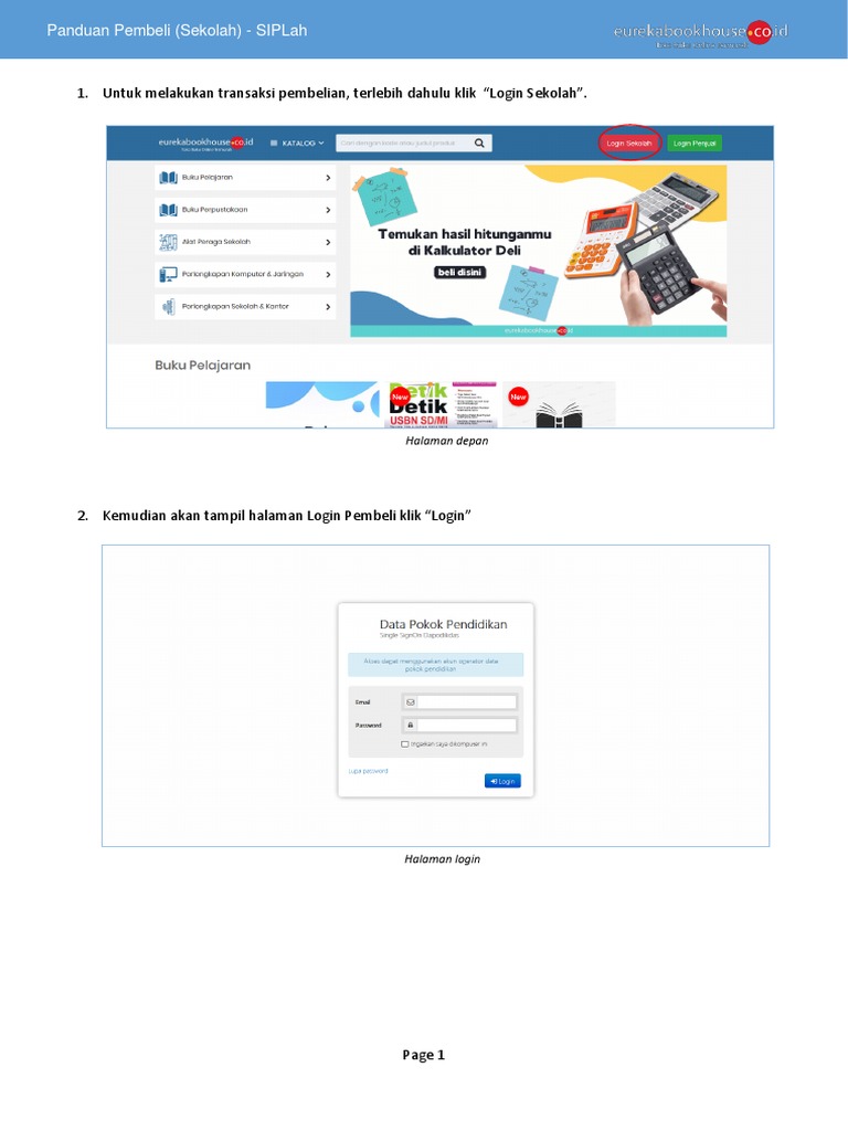 Tutorial Siplah Eureka | PDF