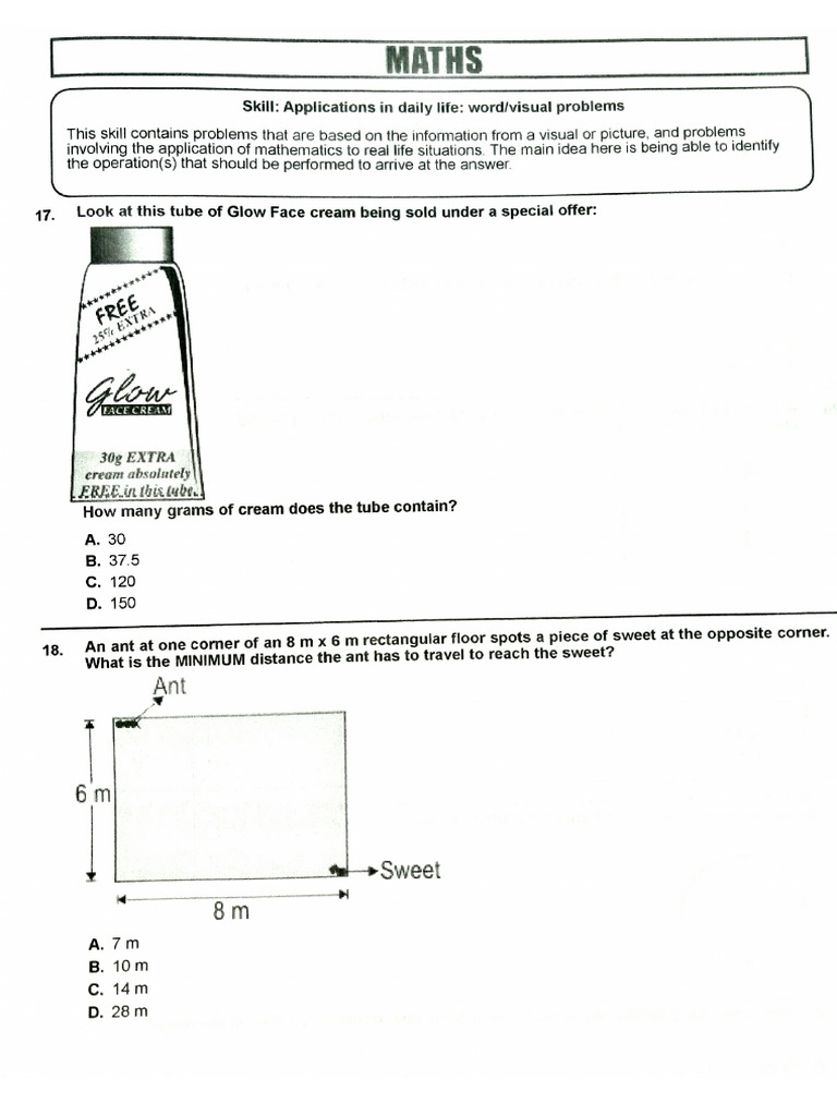 ASSET Model QN Paper For Grade 9 | PDF