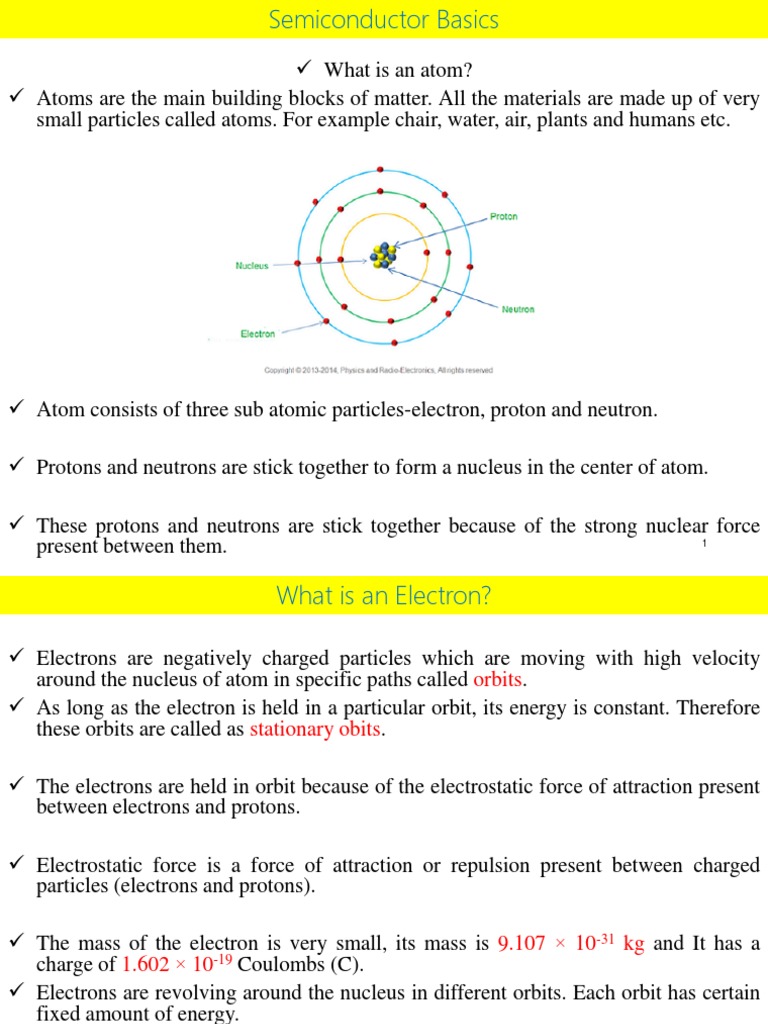Semiconductor Basics | PDF | Ion | Semiconductors