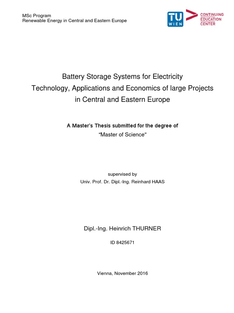 Thesis PD | PDF | Lithium Ion Battery | Energy Storage