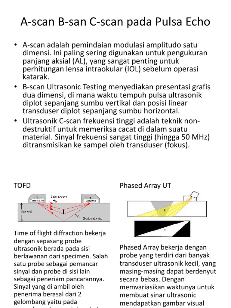 A-Scan B-San C-Scan, ToFD Phased Array | PDF | Teknologi & Rekayasa